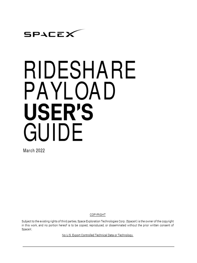 Falcon9 Rideshare Payload Users Guide | PDF | Space X