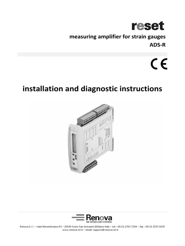 RESET_ADS-R_manual_en_0118 | PDF | Parameter (Computer Programming) | Amplifier