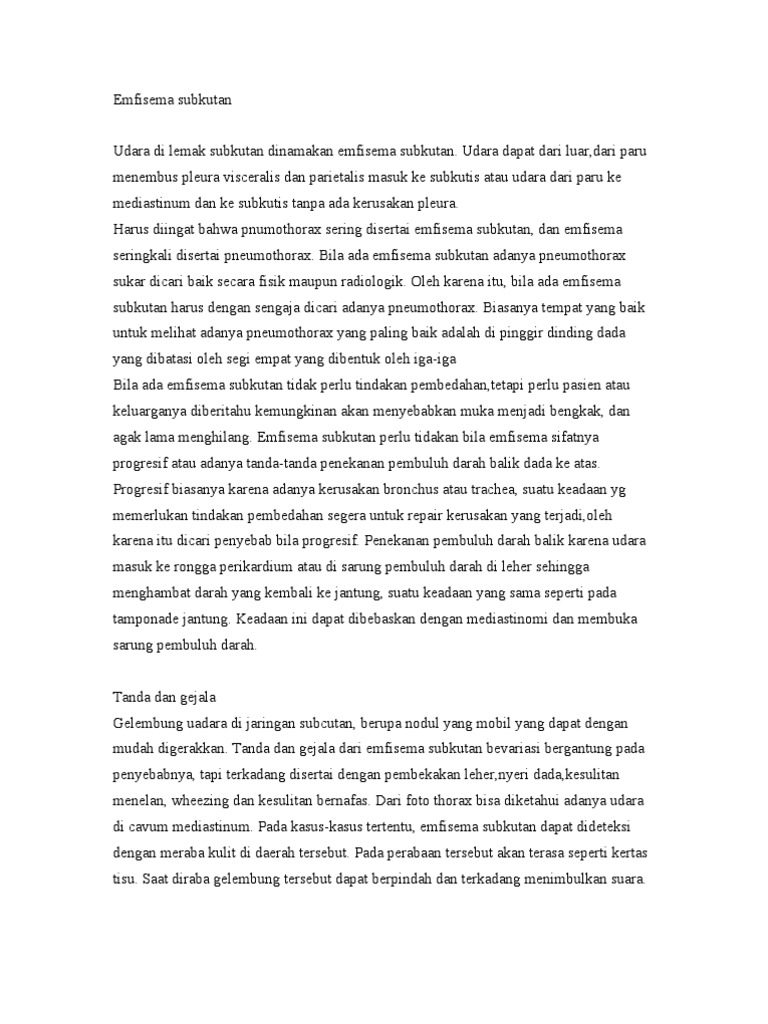 Emfisema Subkutan | PDF