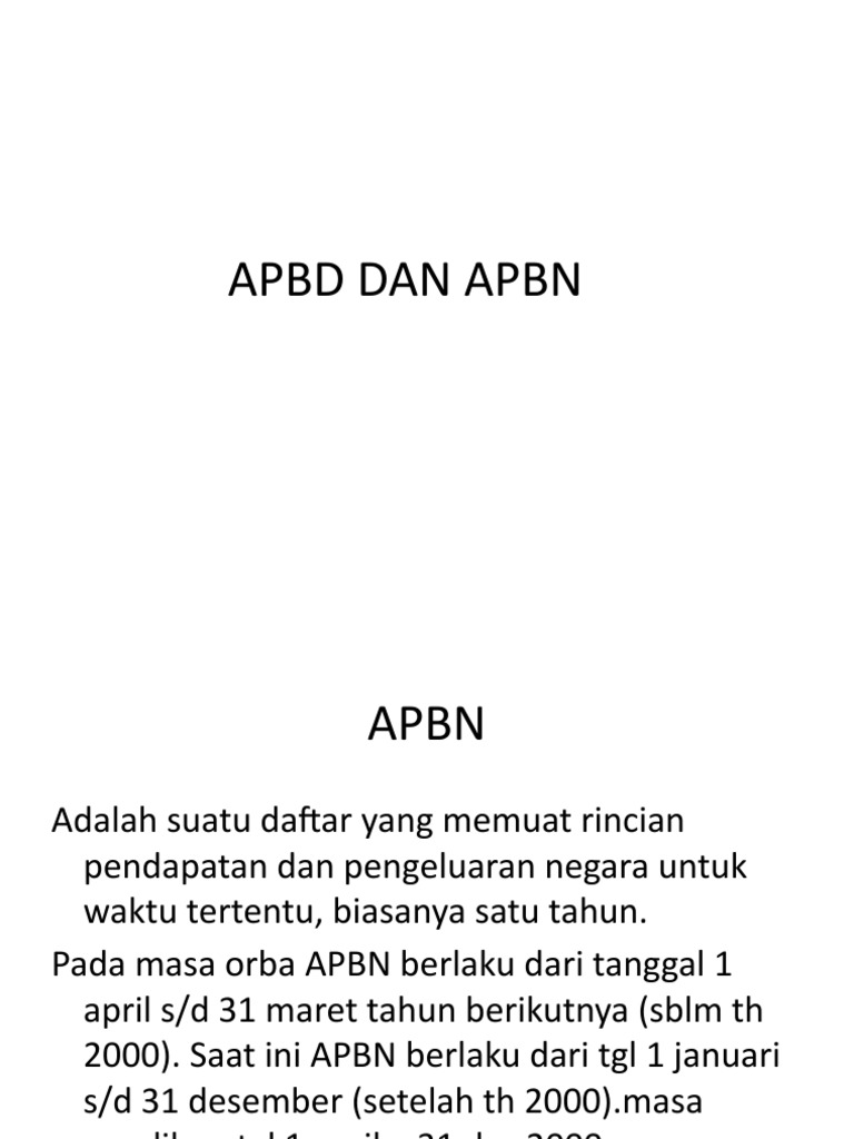 Apbd Dan Apbn | PDF | Pengelolaan Keuangan & Uang | Bisnis
