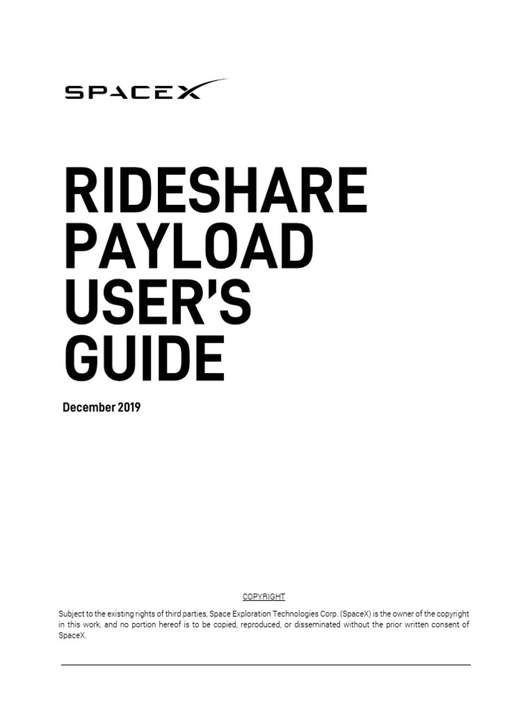 Falcon9 Rideshare Payload Users Guide Dec2019 | PDF | Space X | Falcon 9