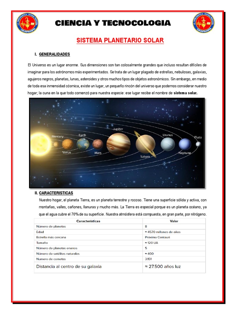 Sistema Planetario Solar | PDF | Sistema solar | Planetas