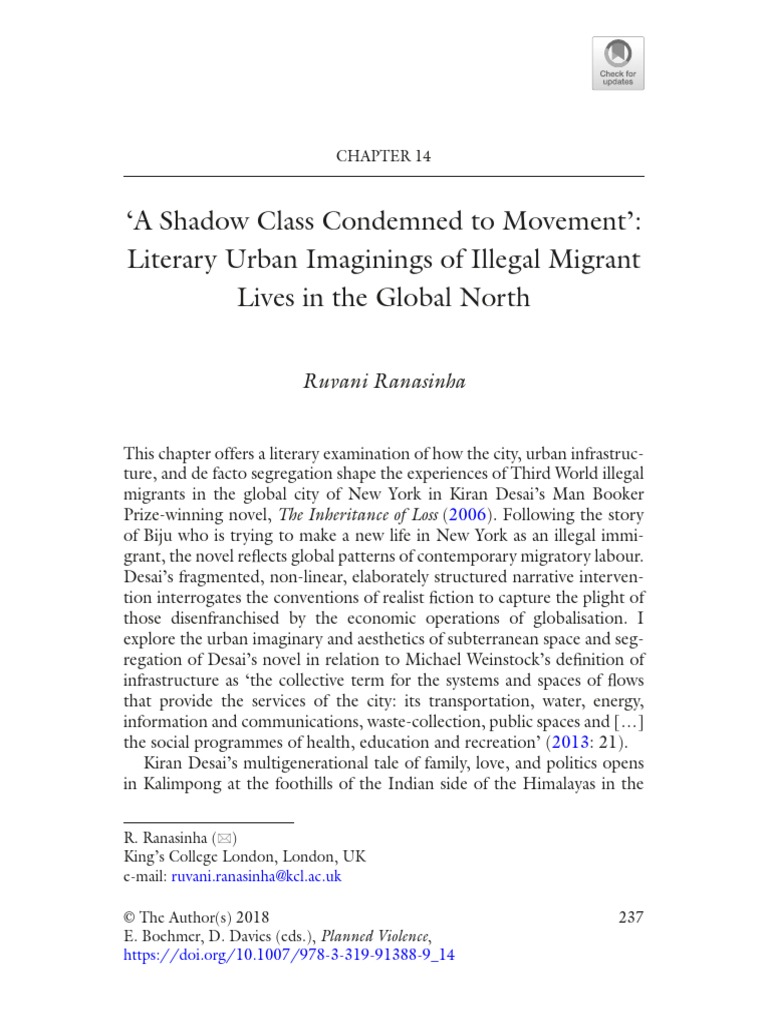Ranasinha - A Shadow Class Condemned To Movement | PDF | World Systems ...