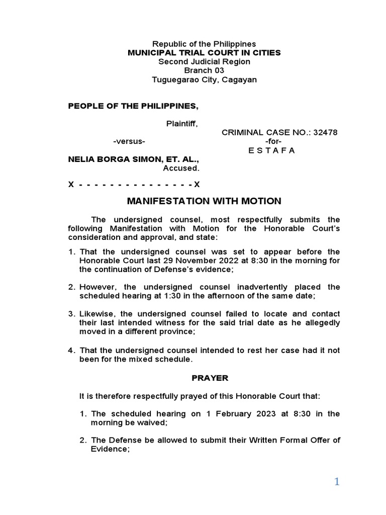Manifestation With Motion | PDF | Public Sphere | Courts