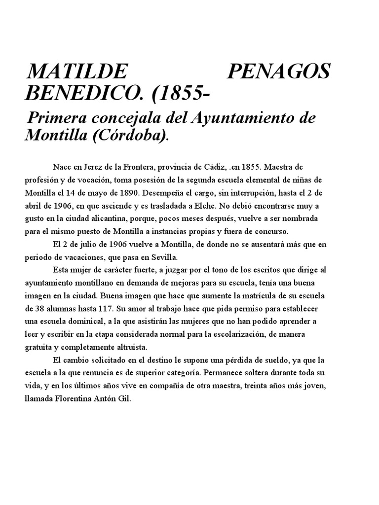 Matilde Penagos Benedico | PDF | Historia | Ciencias sociales Matilde Penagos Benedico | PDF | Historia | Ciencias sociales