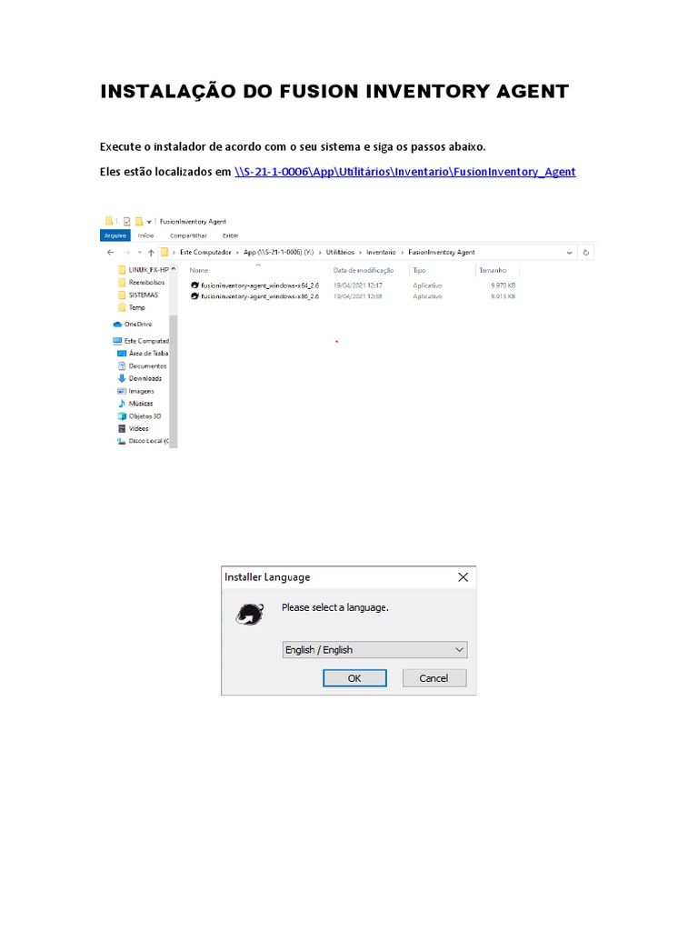 Instalação do Fusion Inventory Agent | PDF | Computadores