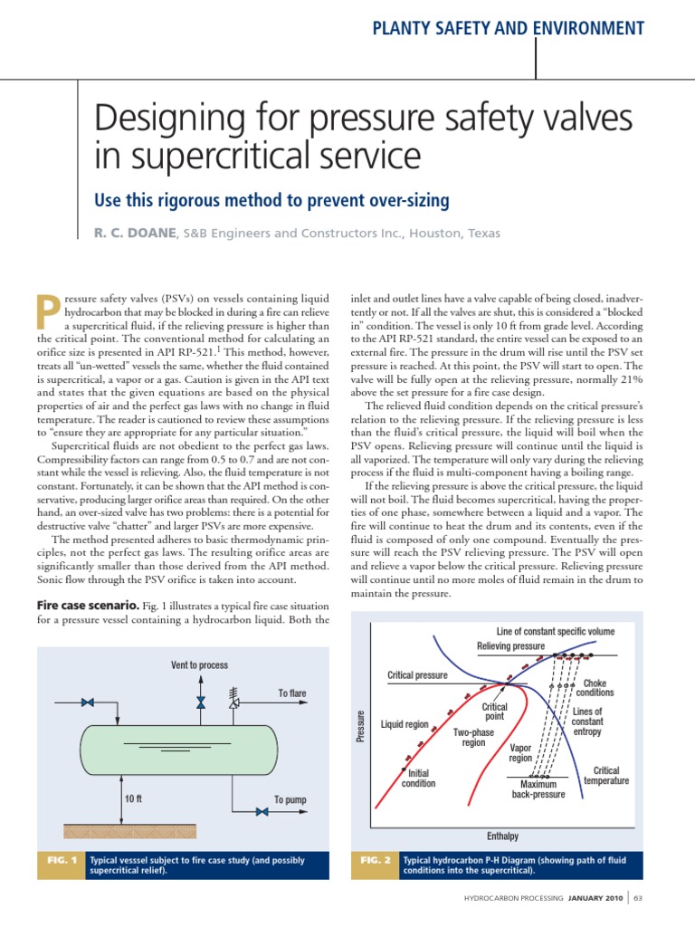 Designing For Pressure Safety Valves in Super Critical Service | PDF ...