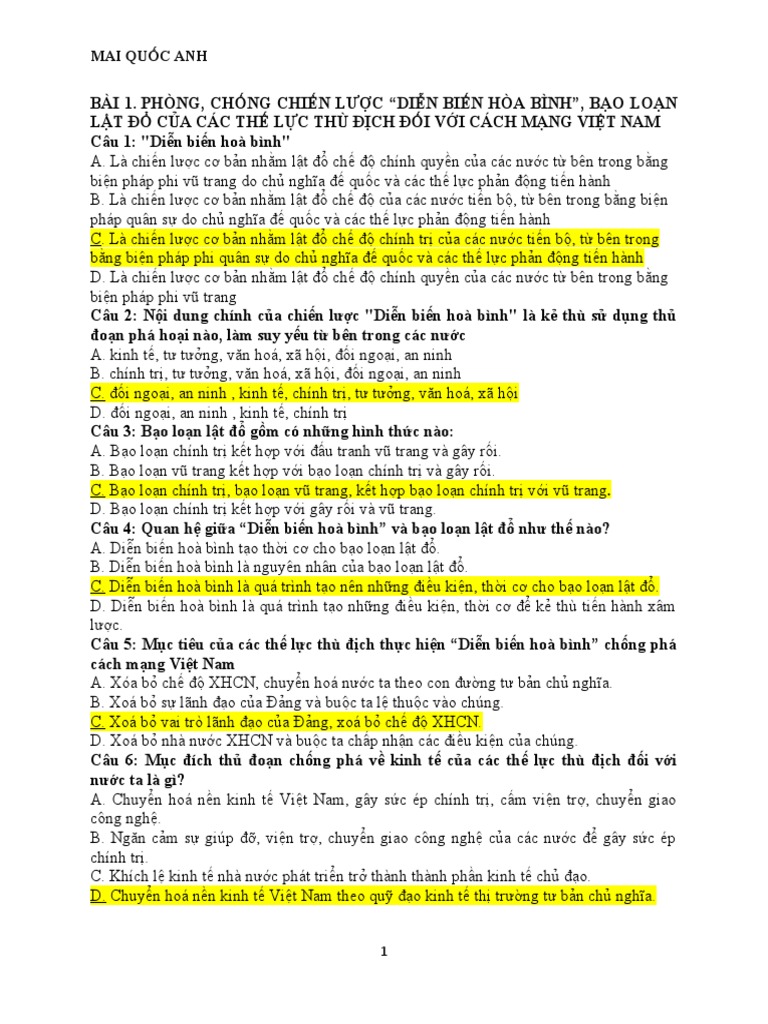 Đáp Án Qp2-Thi | PDF