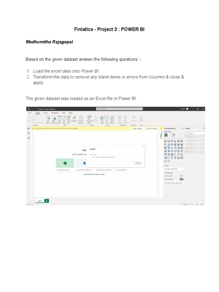 Finlatics - Project 3 - POWER BI | PDF | Chart | Data Management