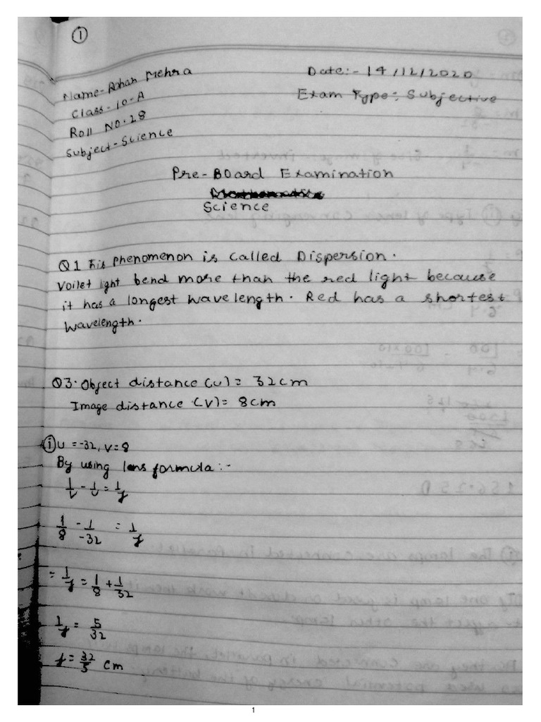 Rohan Mehra 10-A ROLL NO-28 Science | PDF