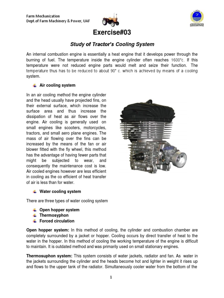 FMP-617 Farm Mechanization Practical 3 | PDF | Radiator | Engines