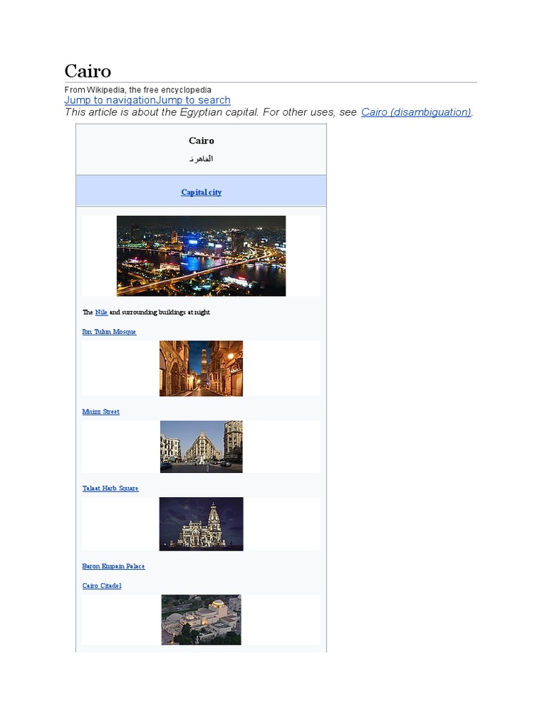 Cairo | PDF | Cairo | Saladin
