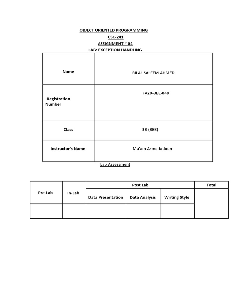 Fa20-Bee-040 Oop Assignment 4 | PDF | Namespace | Queue (Abstract Data Type)