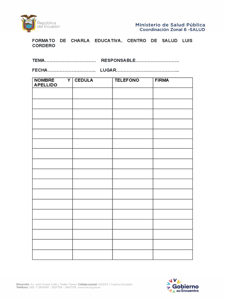 Formato de Charla | PDF