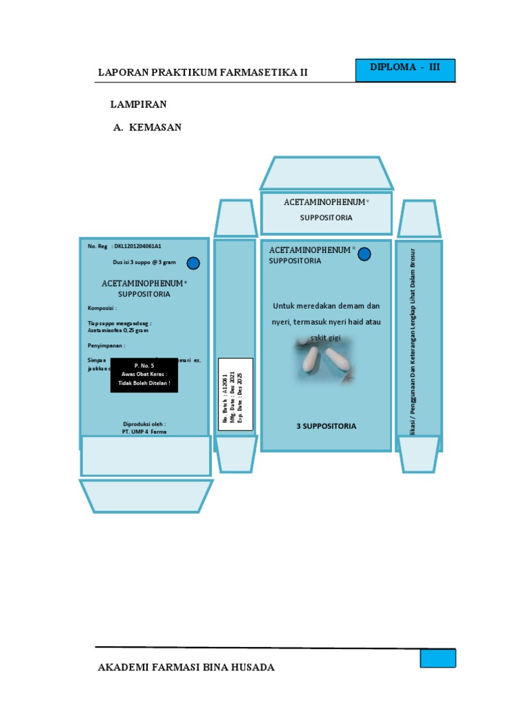Kemasan Suppositoria Lap 2 | PDF