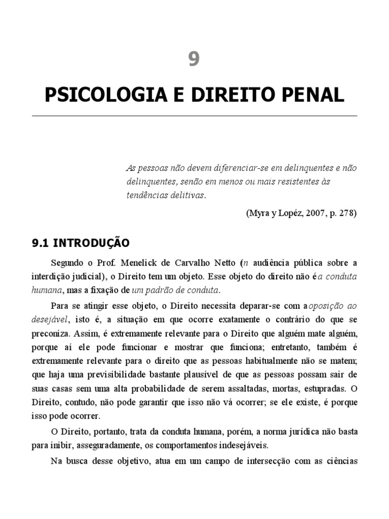 Psicologia Jurídica - José Osmir Fiorelli - 2020-444-496 | PDF | Psicologia | Sociologia
