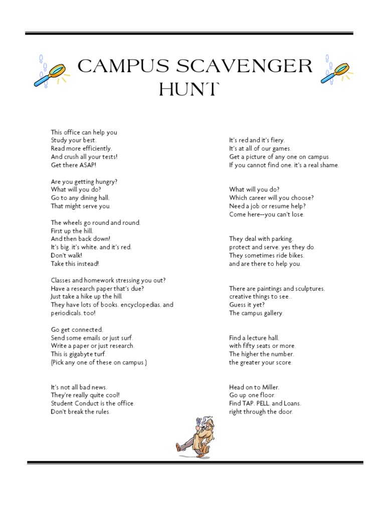 Campus Scavenger Hunt Master | PDF