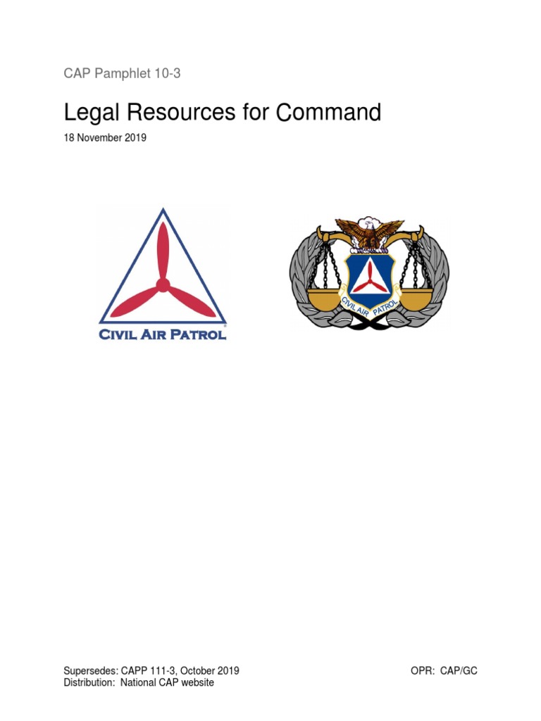 Capp 10-3 | PDF | Lawyer | Civil Air Patrol