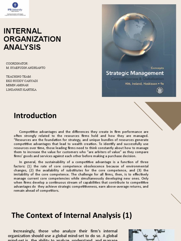 Chapter 3 - Internal Organization Analysis | PDF | Competitive Advantage | Competence (Human ...