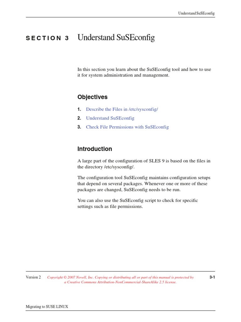 Understand Suseconfig: Section 3 | PDF | Computer File | Superuser
