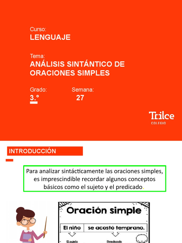 Análisis Sintáctico de Oraciones Simples | PDF | Predicado (Gramática ...