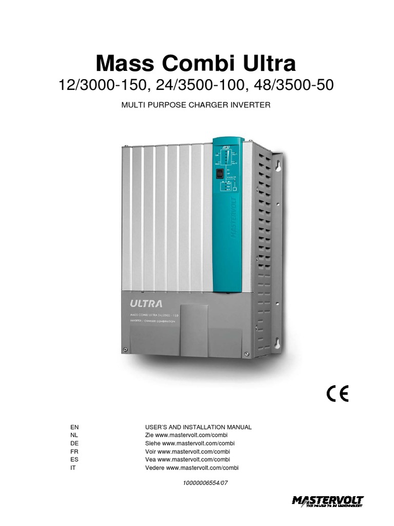Mass Combi Ultra: Multi Purpose Charger Inverter | PDF | Battery ...