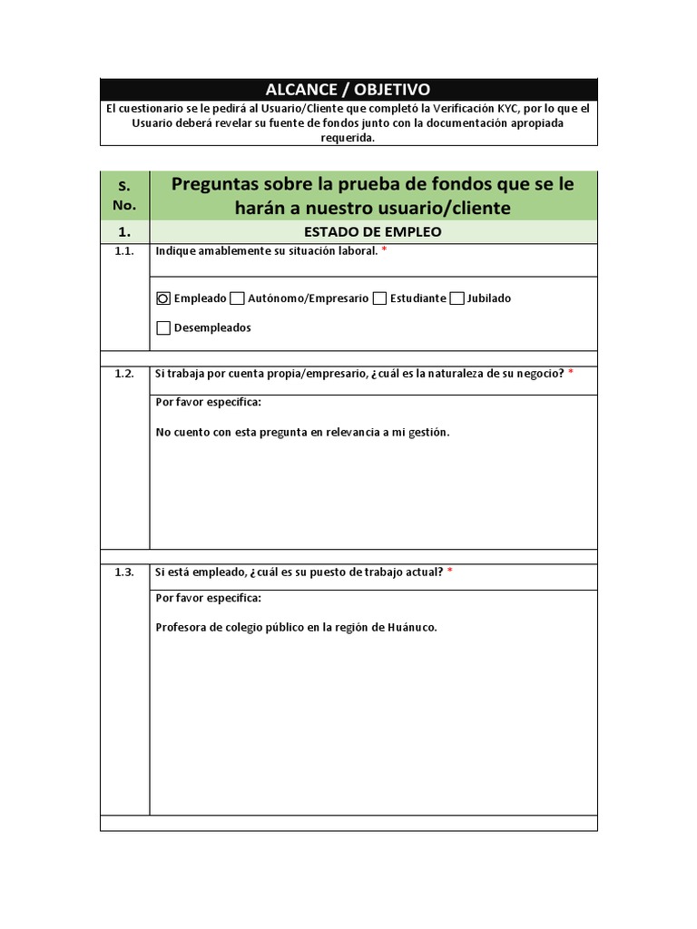 Formulario en Español | PDF | Business | Economias