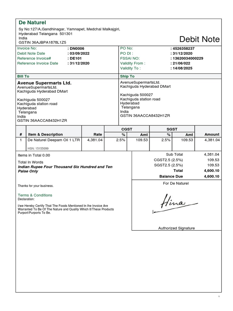 Debit+Notes DN0006 60006782970 60006783462 474581000000381079 ...