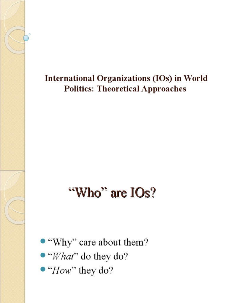 Theories of IOs | PDF | Refugee | Cooperation