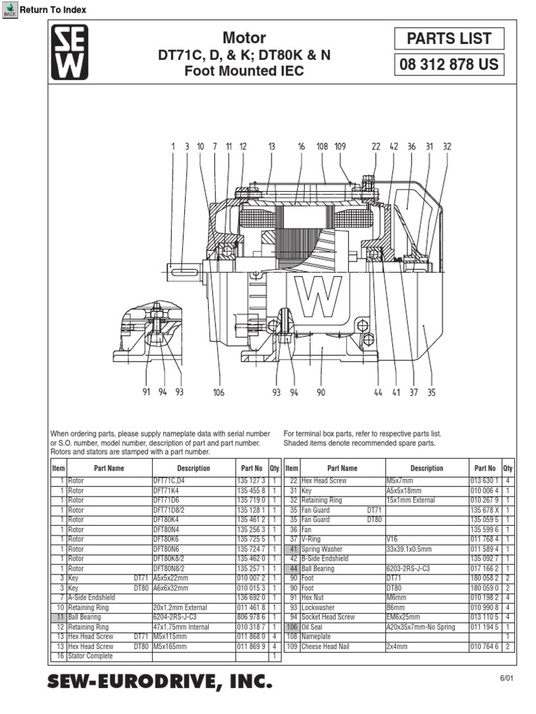 Sew-Eurodrive, Inc.: Motor | PDF | Screw | Electricity
