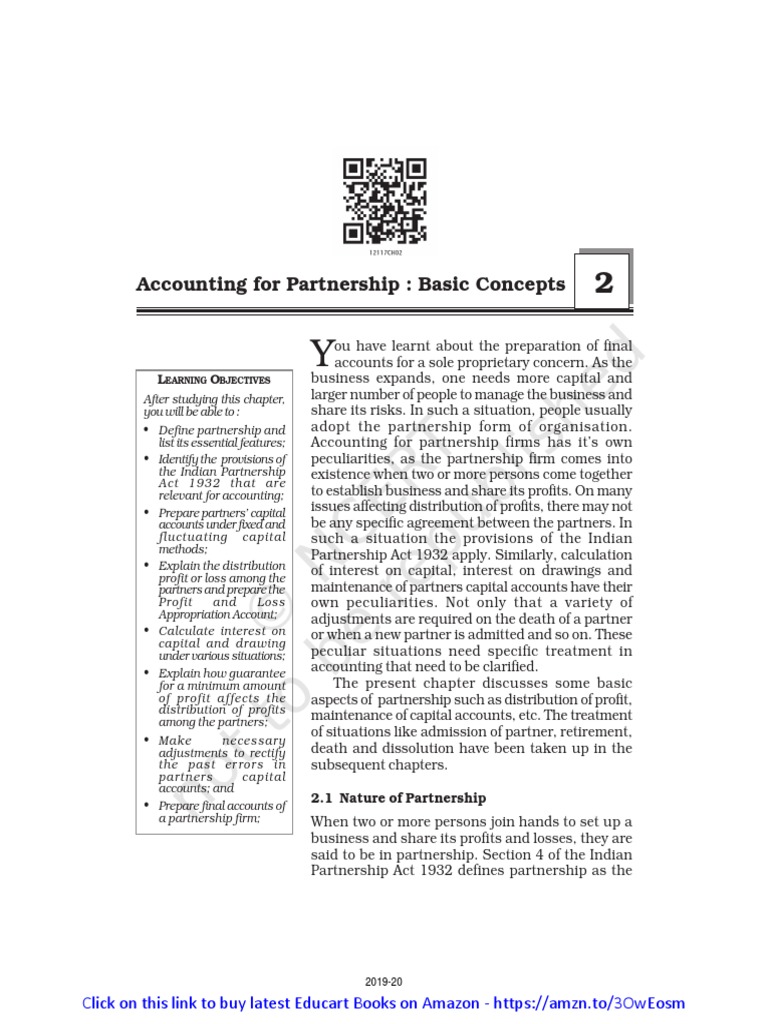 Ch-2 Accounting For Partnership Basic Concepts | PDF | Partnership ...