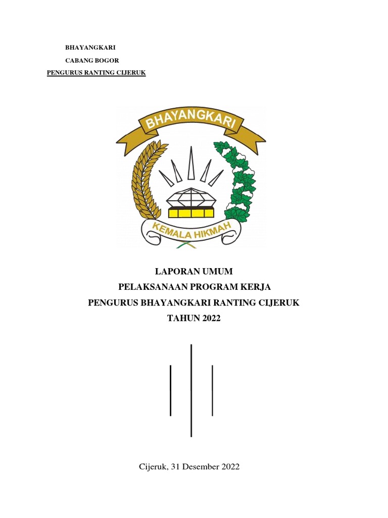 Laporan Program Kerja Pengurus Bhayangkari Ranting Cijeruk Tahun 2022 | PDF