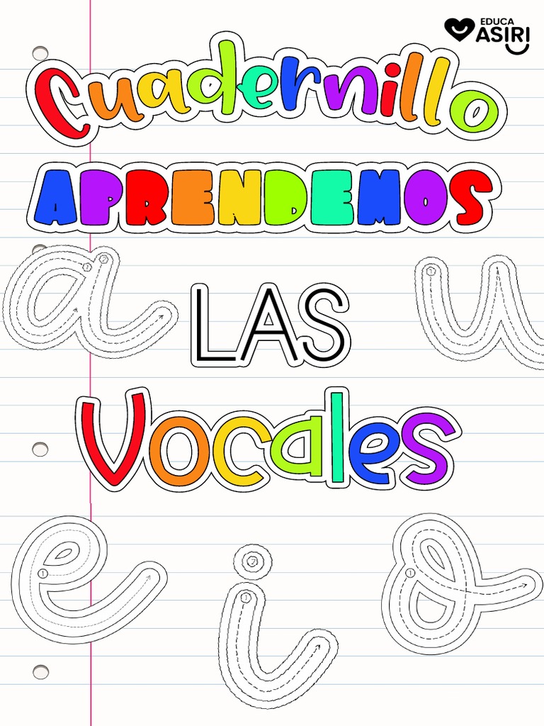 Cuadernillo Aprendemos Las Vocales | PDF