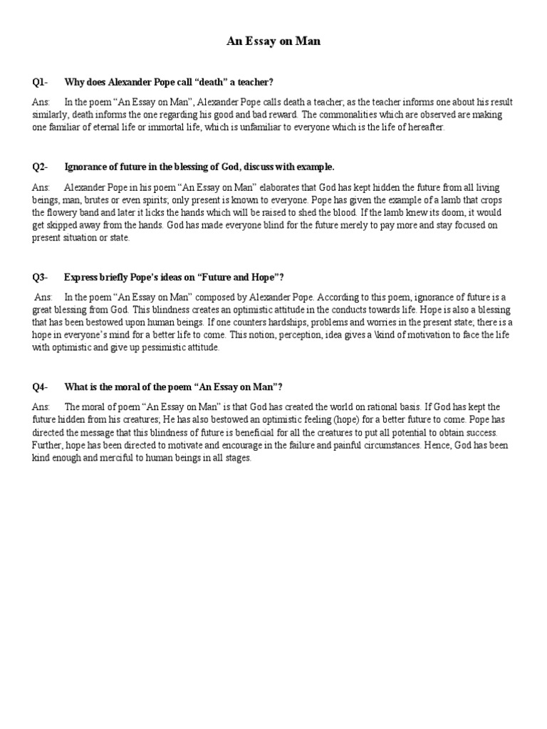 3-An Essay On Man | PDF