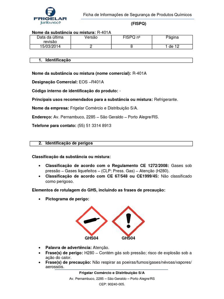 Fispq R 401a | PDF | Química | Águas residuais