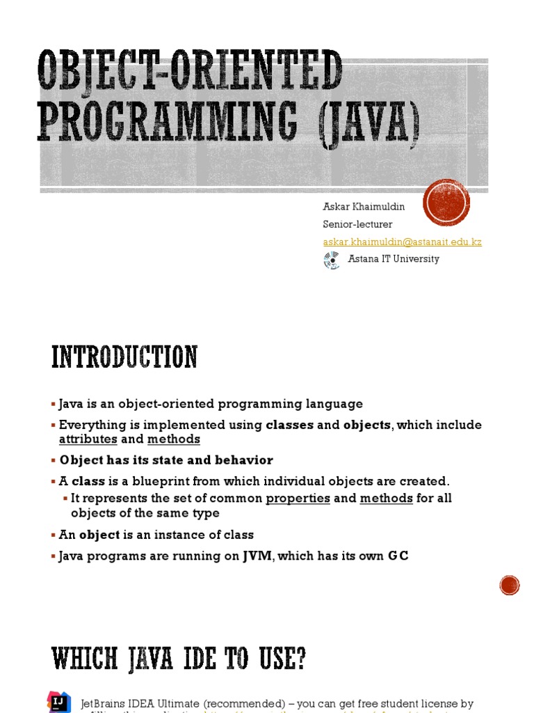 Oop1 Pdf Programming Constructor Object Oriented Programming