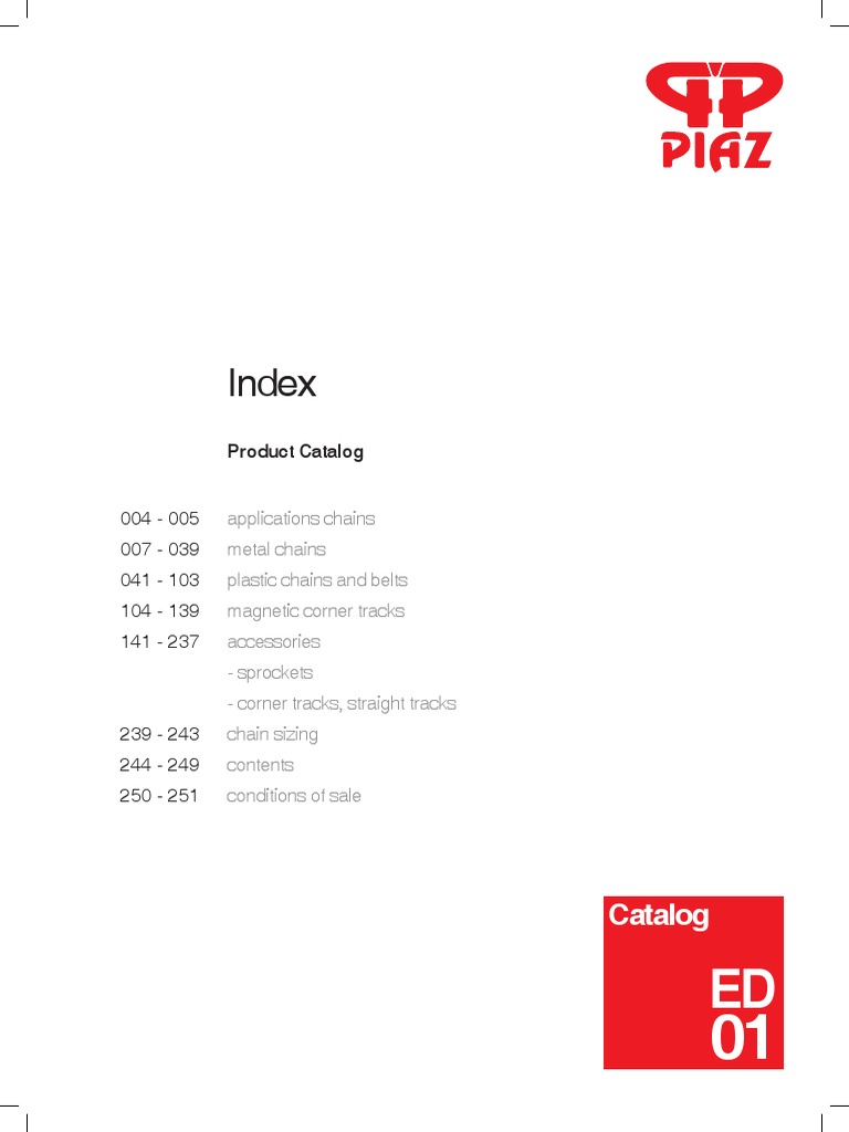 Catálogo Cadenas PIAZ 2017 | PDF | Stainless Steel | Steel