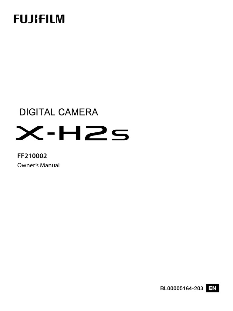 x-h2s Manual en S F | PDF | Camera | Digital Camera Modes