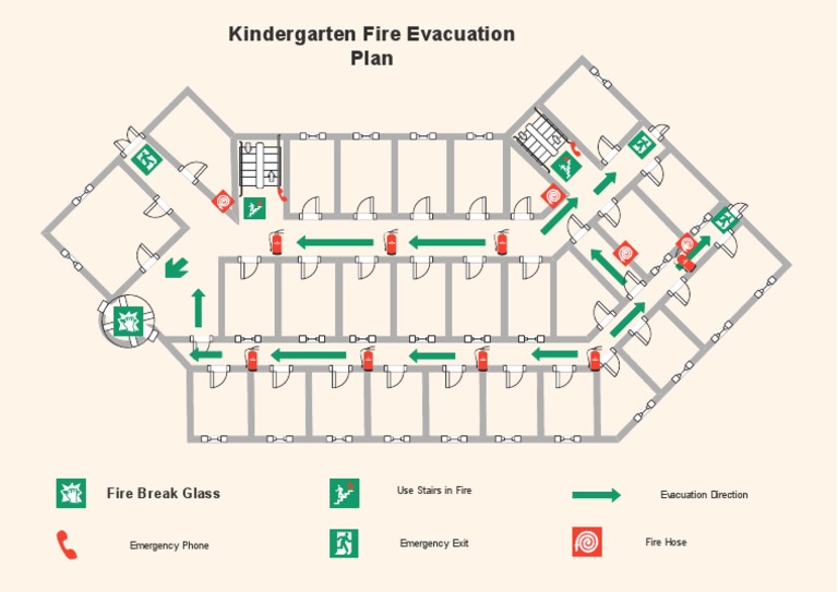 Kindergarten Fire Evacuation Plan | PDF