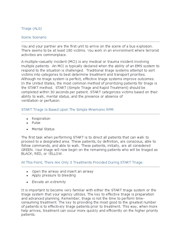 Triage | PDF | Emergency Department | Medical Specialties