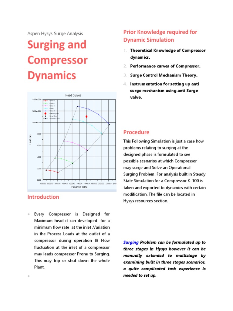 Surging and Compressor Analysis Using HySys | PDF | Simulation | Valve
