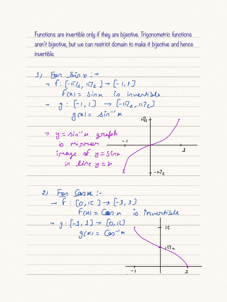 Inverse Trignometric Functions Jindals Notes Pdf Trigonometric Functions Angle
