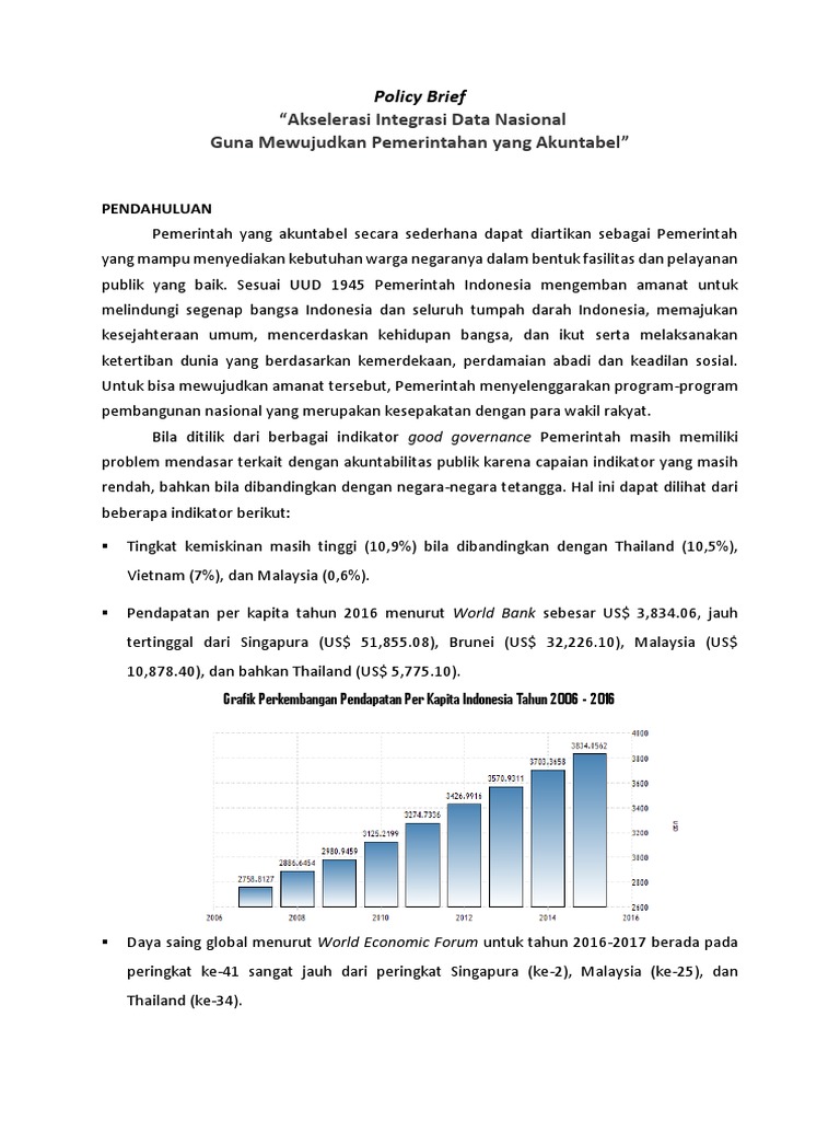 Contoh Policy Brief | PDF