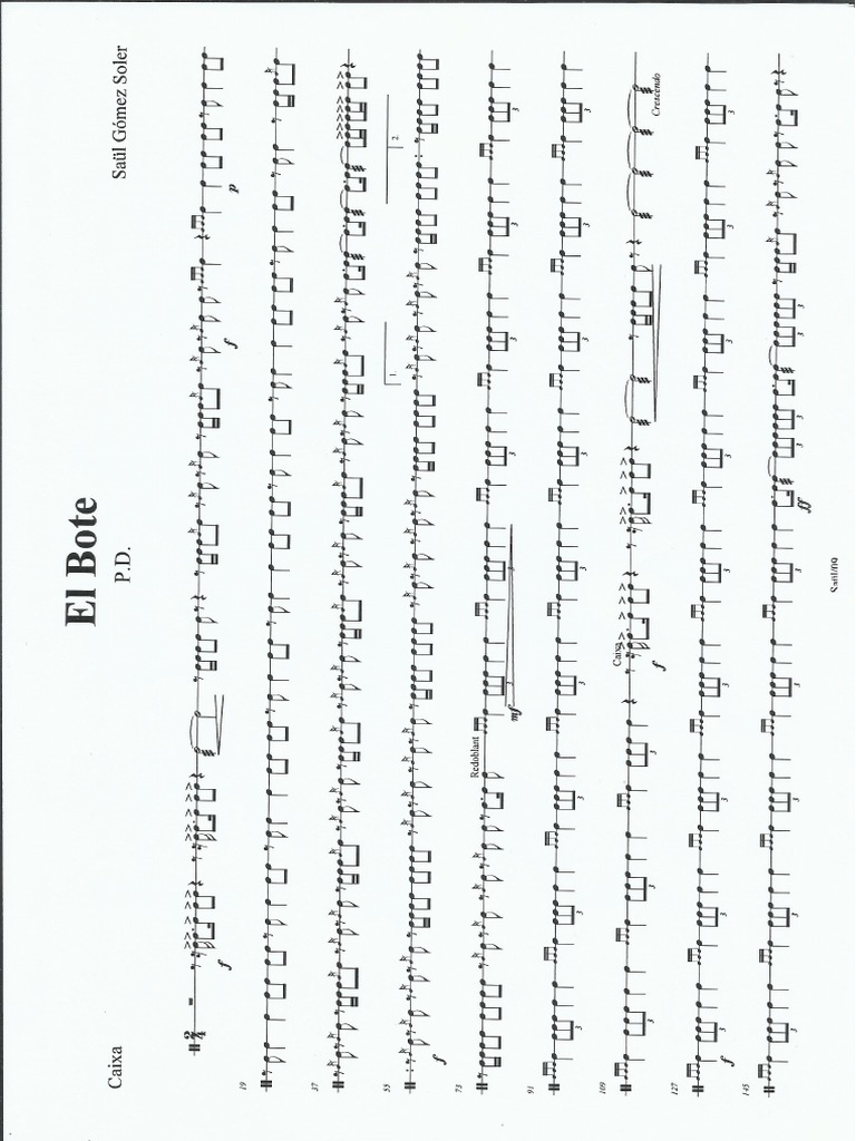 El Bote (Paso Doble) | PDF
