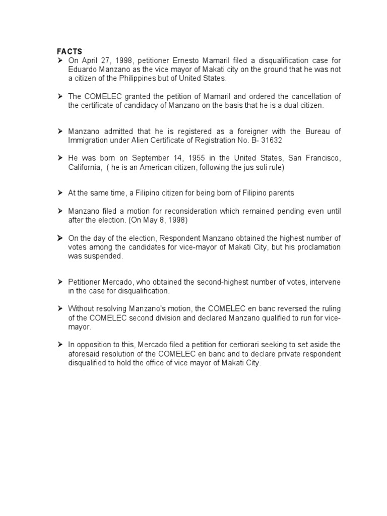 Summary of Facts | PDF