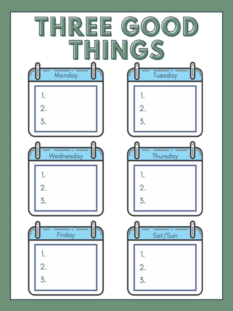 Three Good Things | PDF