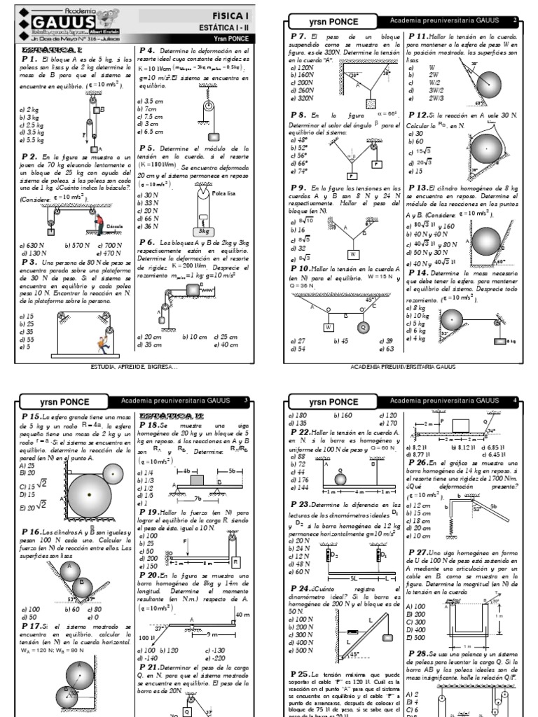 5 Estatica | PDF | Naturaleza | Física Aplicada e Interdisciplinaria