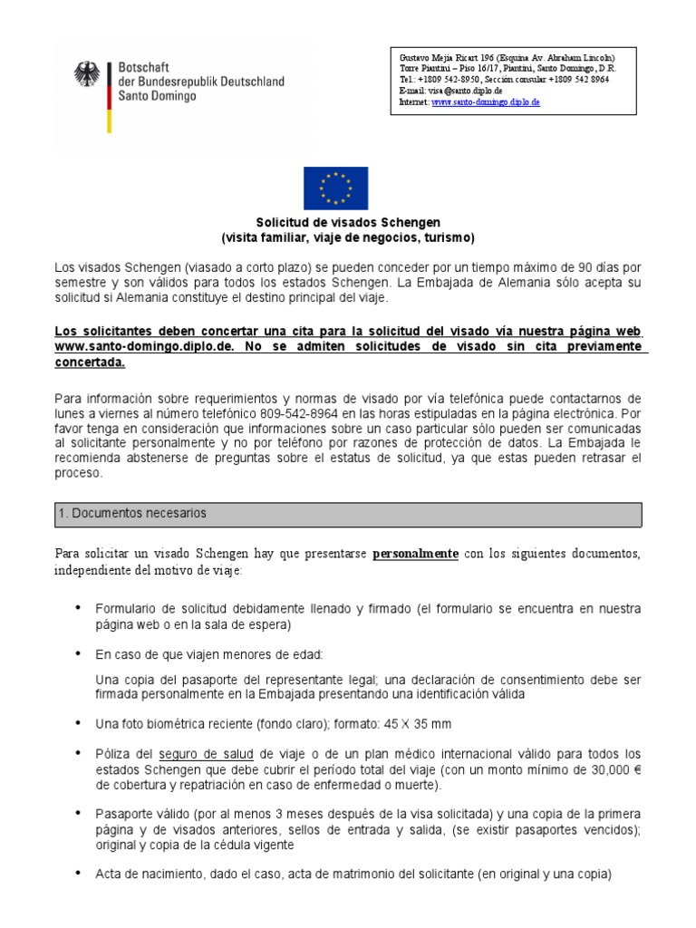 Cómo Solicitar Visa Alemana | PDF | Visa de viaje | Certificado de ...