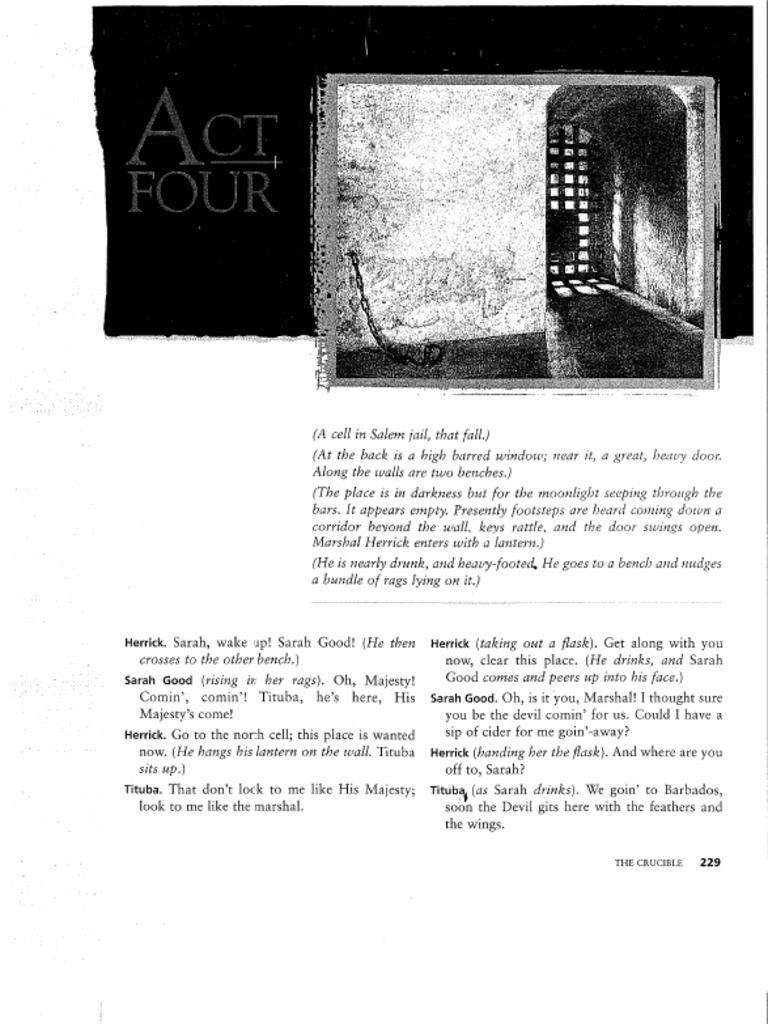 The Crucible Act 4 Full Text | PDF
