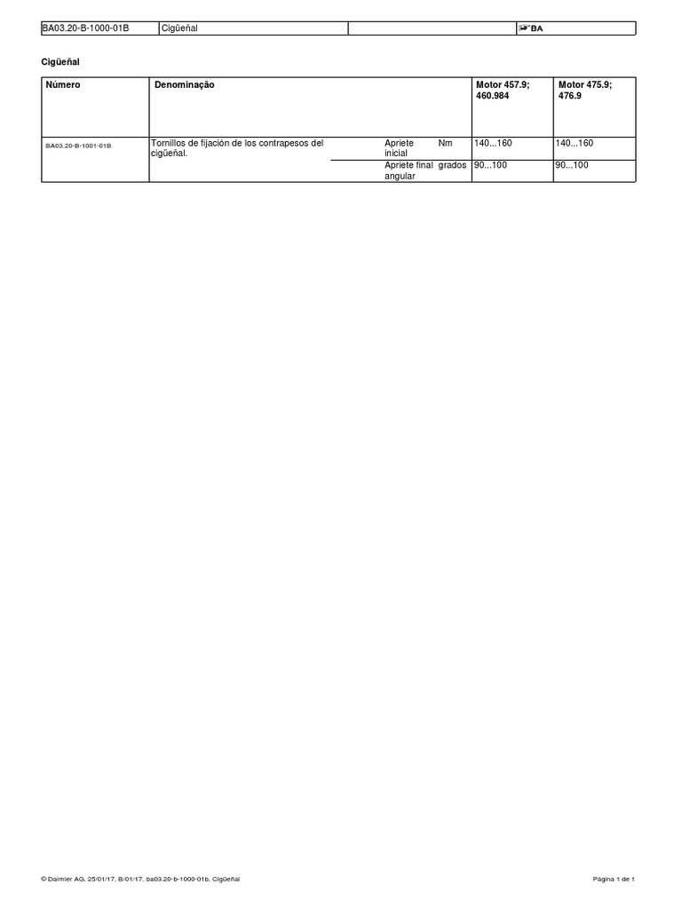 Cigueñal (Contrapeso) | PDF